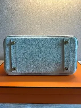 Unbranded | Bags | Birkin 25 In White Leather | Poshmark